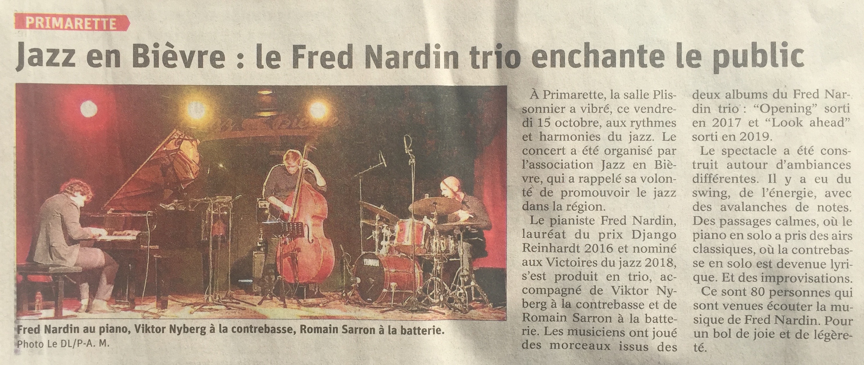 Article Fred Nardin Trio. DL 18/10/2021. – Jazz en Bièvre